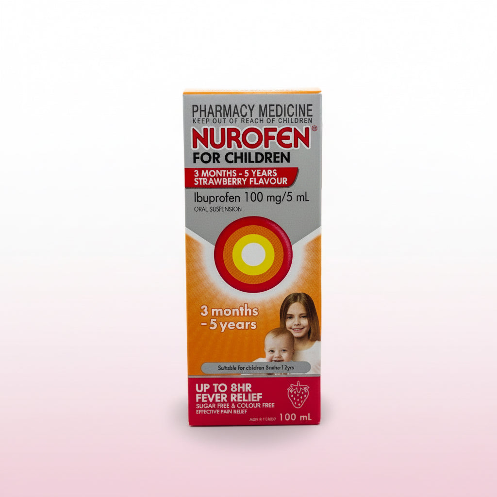 Nurofen 100mg/5ml Strawberry 100ml – Mama Dispensary